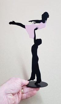 Dirty Dancing Silhouette On Stand - Plasma Metal Art